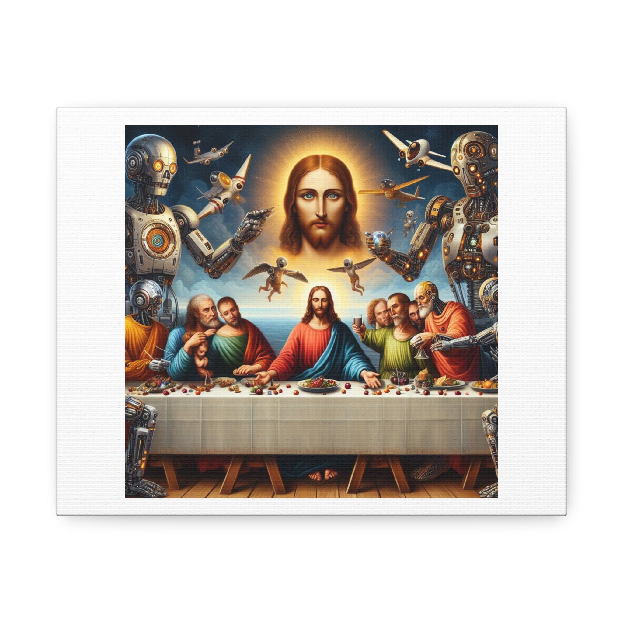 Jesus, Aliens, NPCs and Robots Depicted in the Last Supper, Art Print ...
