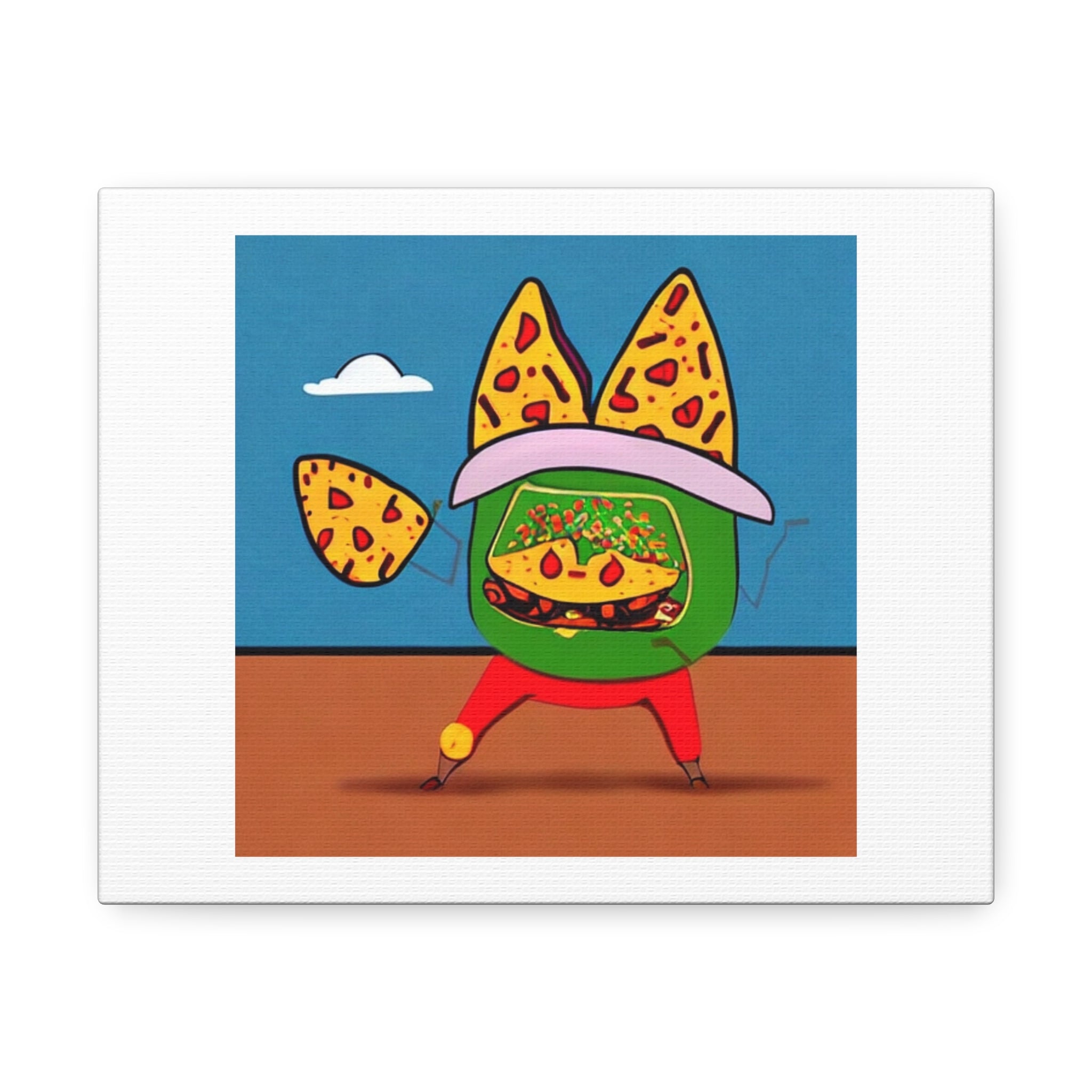 Dancing Taco digital art 'Designed by AI' on Canvas – Vireous.Shop